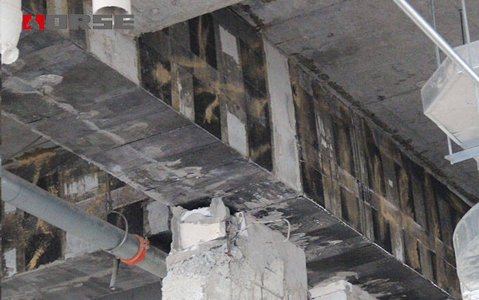 Carbon fiber structural reinforcement due to insufficient bearing capacity